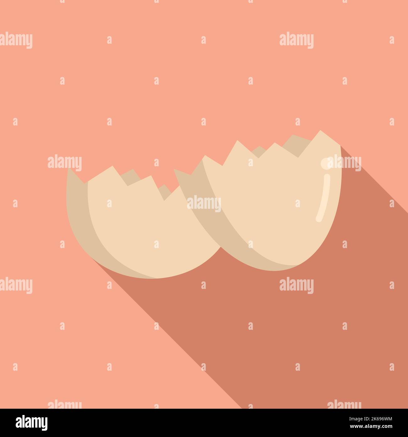 Egg shell trash icon flat vector. Waste food. Dry plastic Stock Vector ...