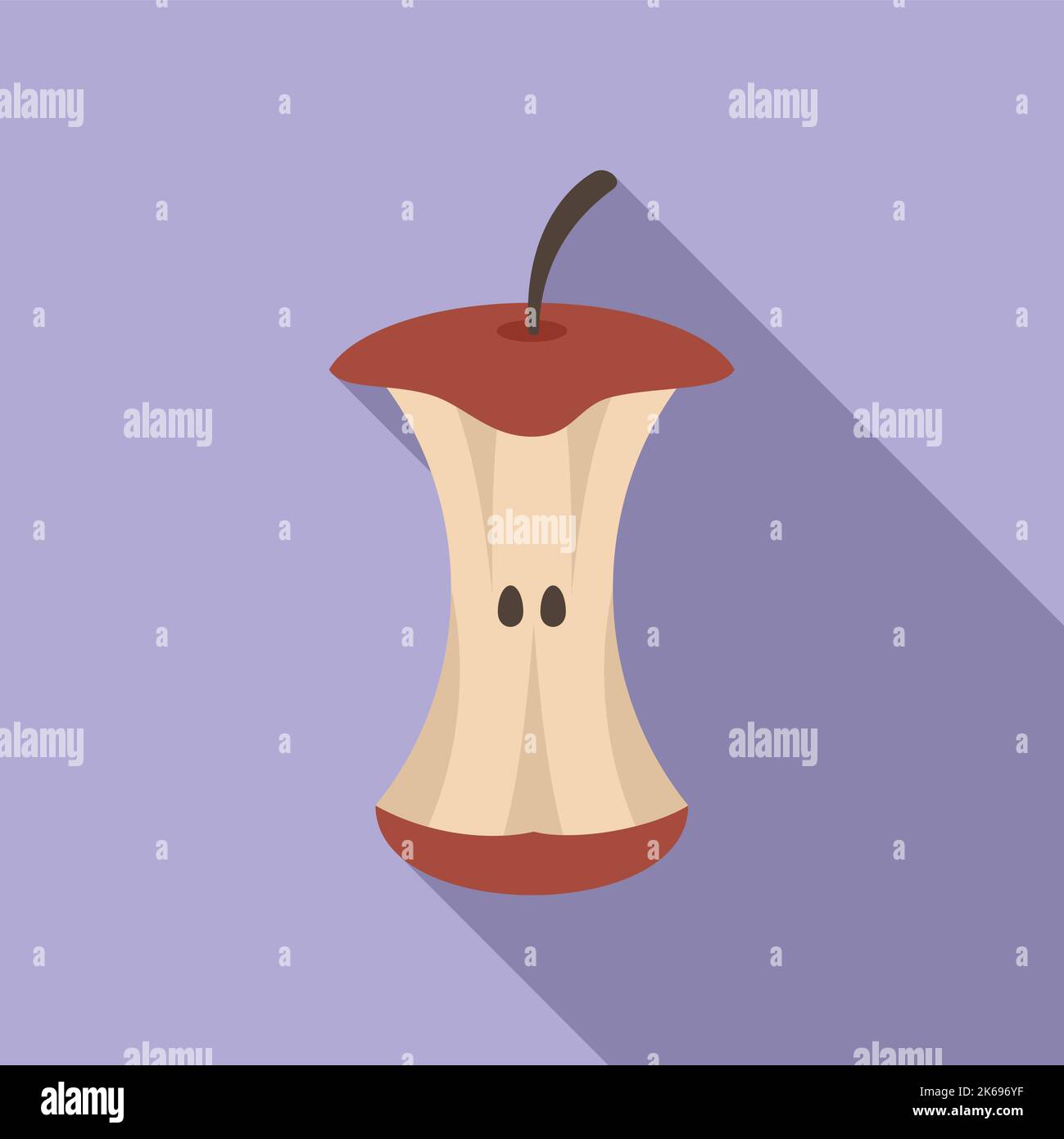 Apple trash icon flat vector. Waste food. Organic trash Stock Vector ...