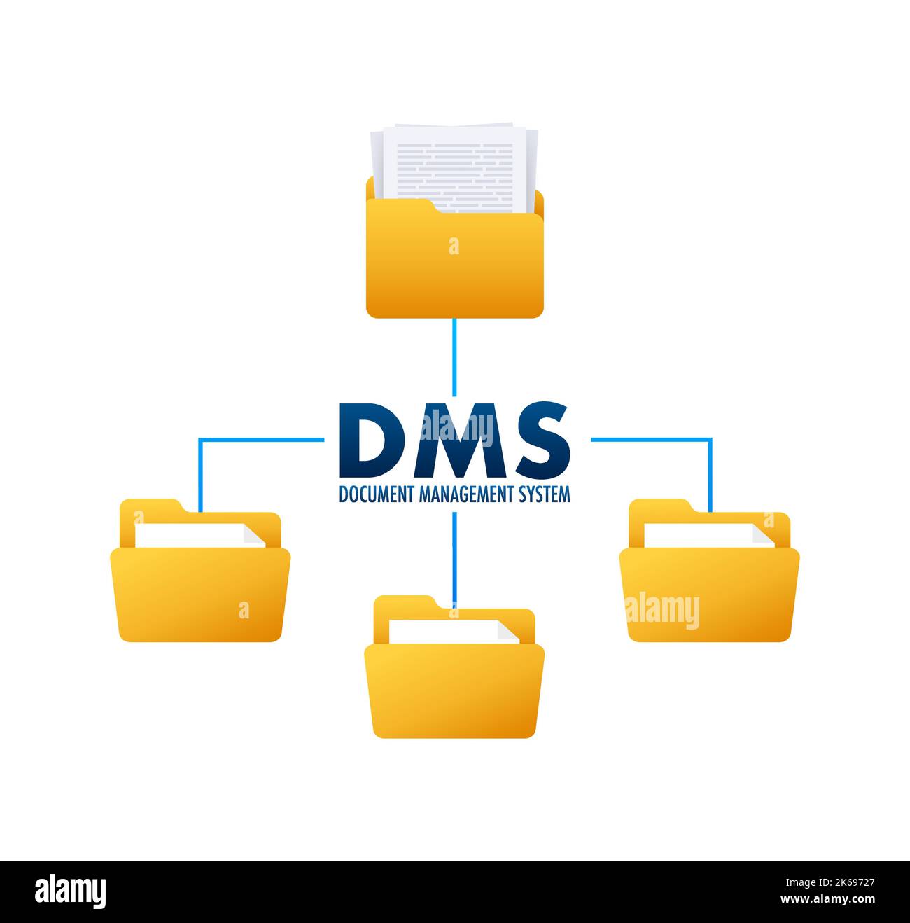 DMS document management system. Digital business. Cloud storage icon. Digital data. Vector stock ...