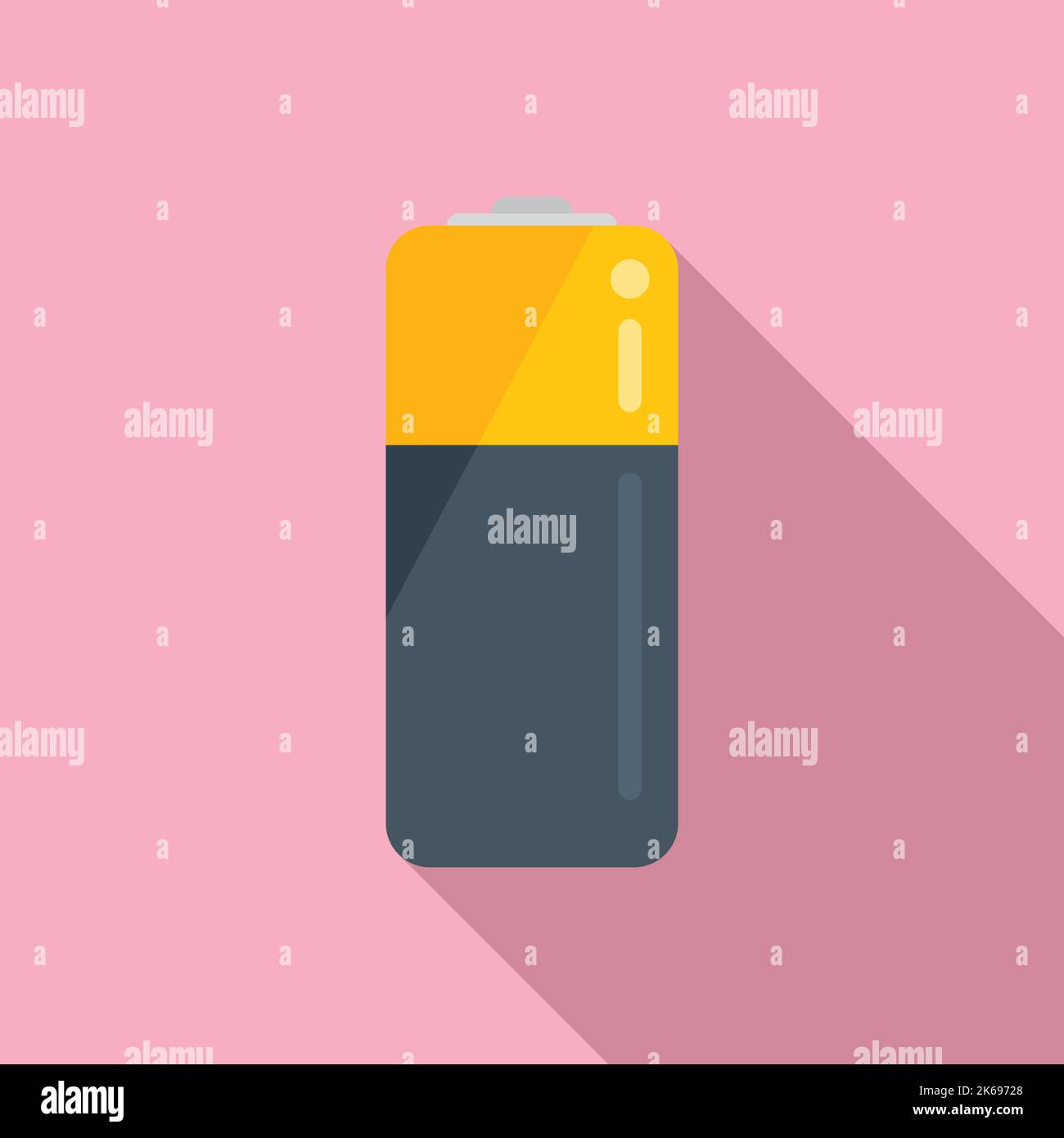 Battery waste icon flat vector. Garbage recycle. Metal container Stock ...