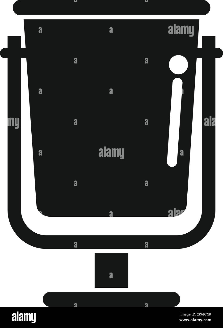 Street trash bin icon simple vector. Organic waste. Glass reuse Stock ...