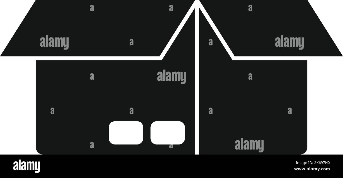 Waste carton box icon Black and White Stock Photos & Images - Alamy