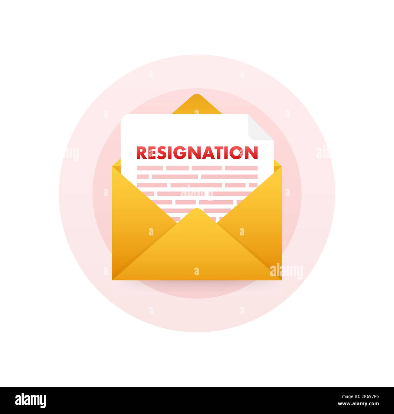 letter of resignation paper document, file. Vector stock illustration ...