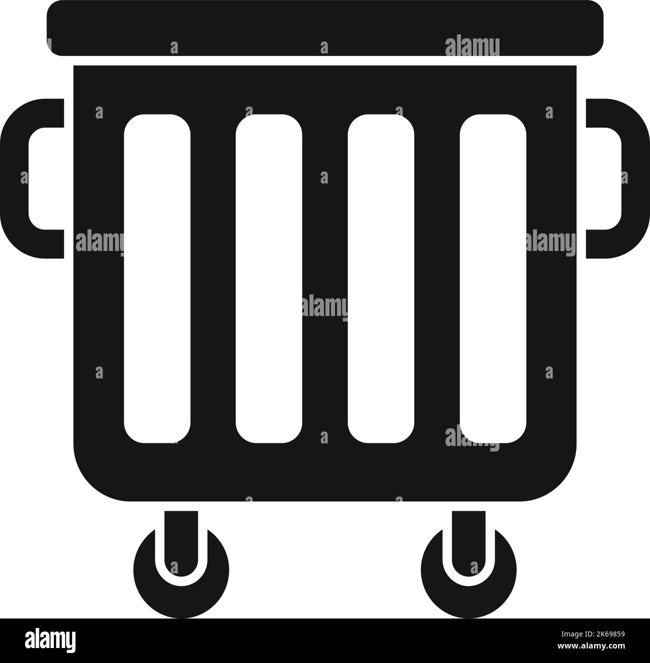 Trash bin icon simple vector. Waste food. Dry plastic Stock Vector Image & Art - Alamy