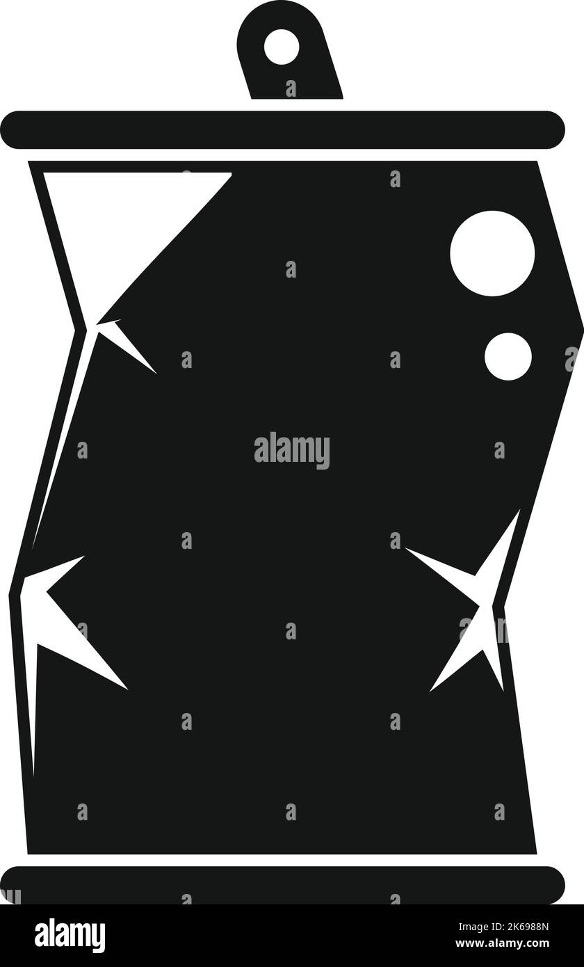 Tin can waste icon simple vector. Metal reuse. Garbage container Stock ...