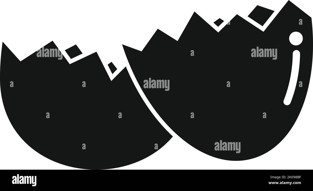 Egg shell trash icon simple vector. Waste food. Dry plastic Stock ...