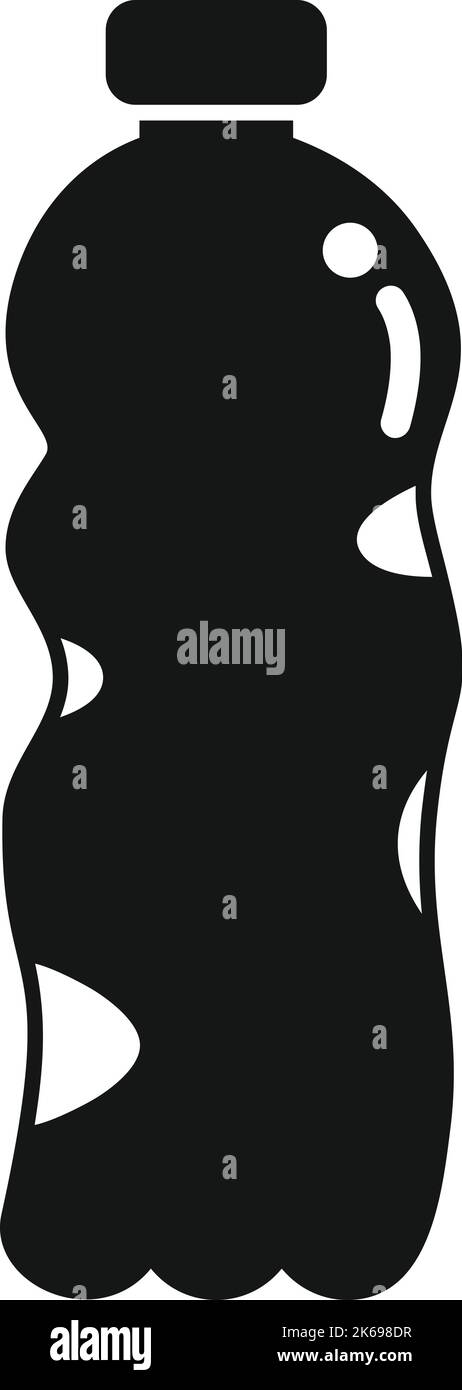 Plastic bottle waste icon simple vector. Trash food. Dry bin Stock ...