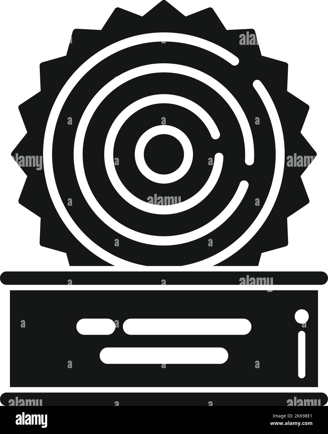 Fish tin can waste icon simple vector. Recycle metal. Metal container ...