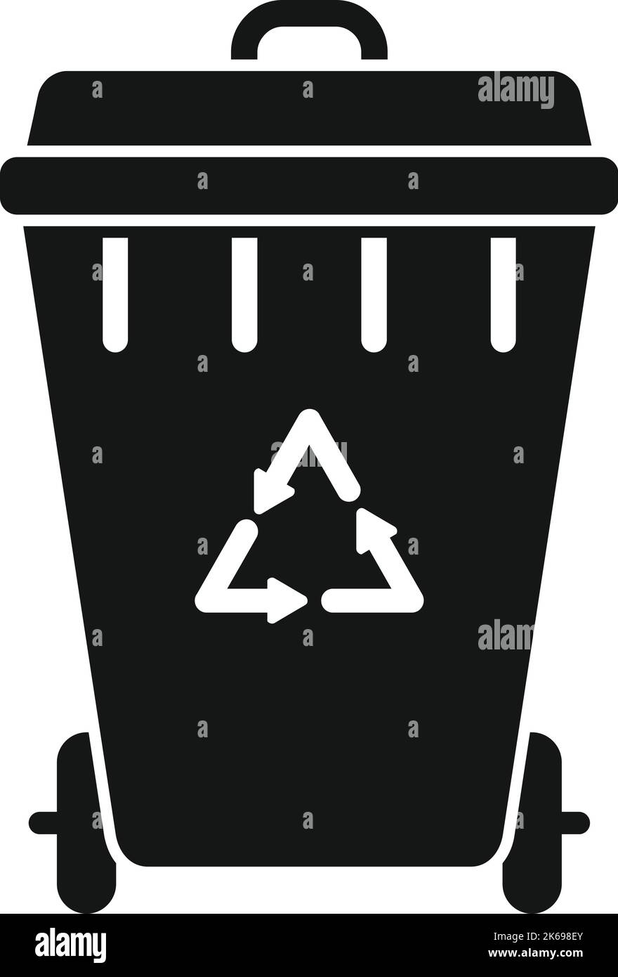 Recycle garbage bag icon simple vector. Trash food. Reduce plastic ...