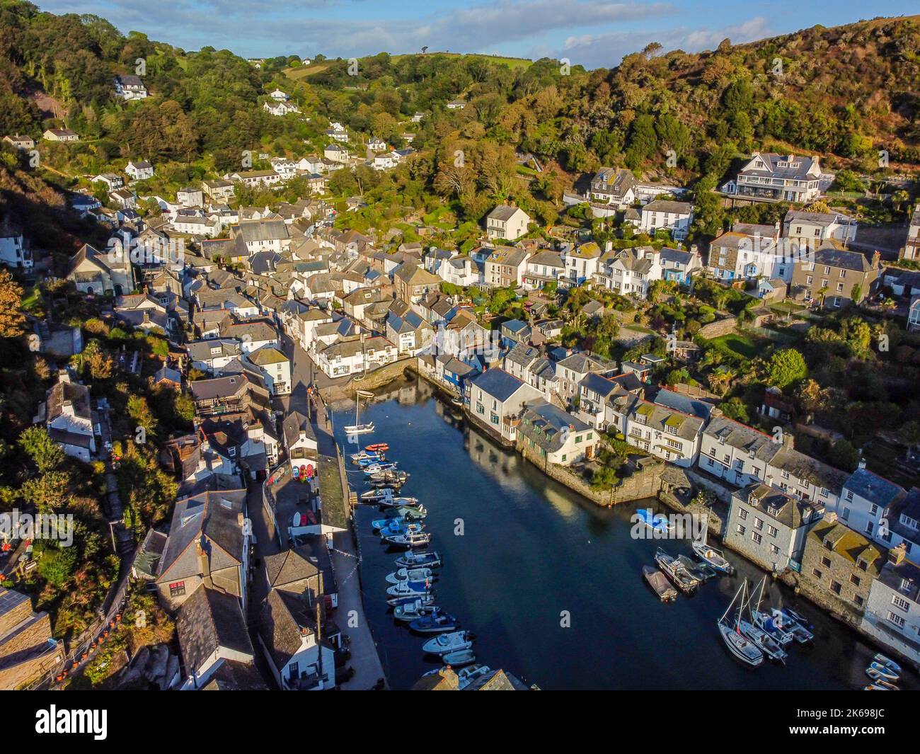 Polperro fishing village harbour, Cornwall Stock Photo - Alamy