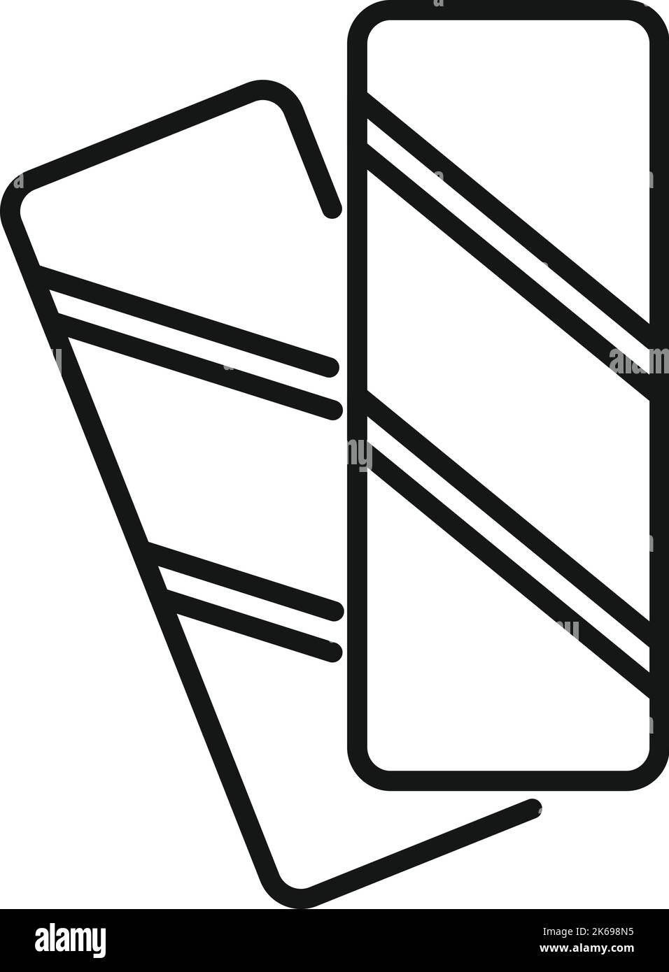 Trash cards icon outline vector. Dry bin. Paper ecology Stock Vector ...