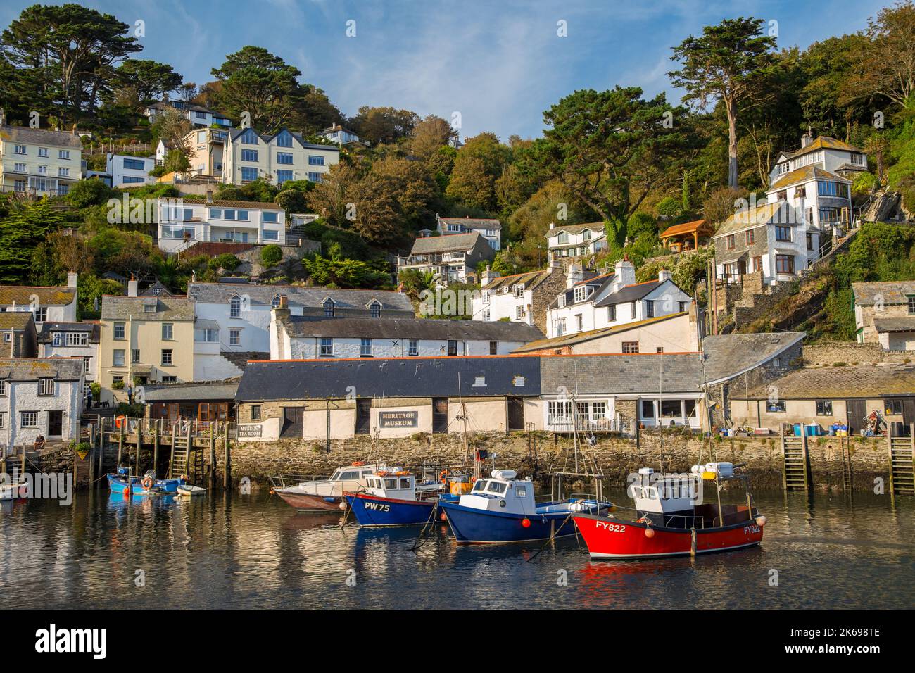 Polperro fishing village harbour, Cornwall Stock Photo - Alamy