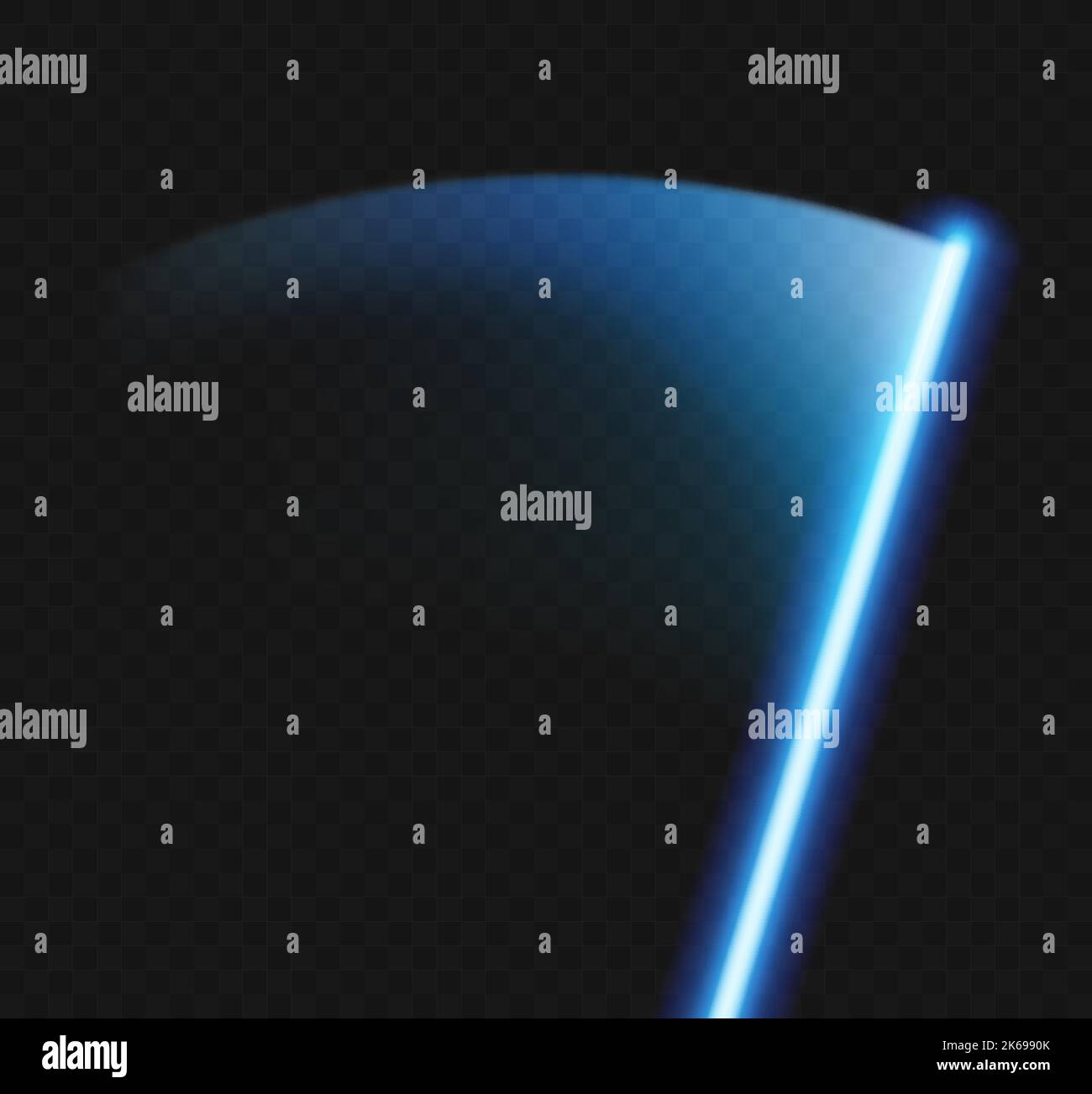 Light sword motion effect. Glow saber blue neon trail. Isolated vector ...