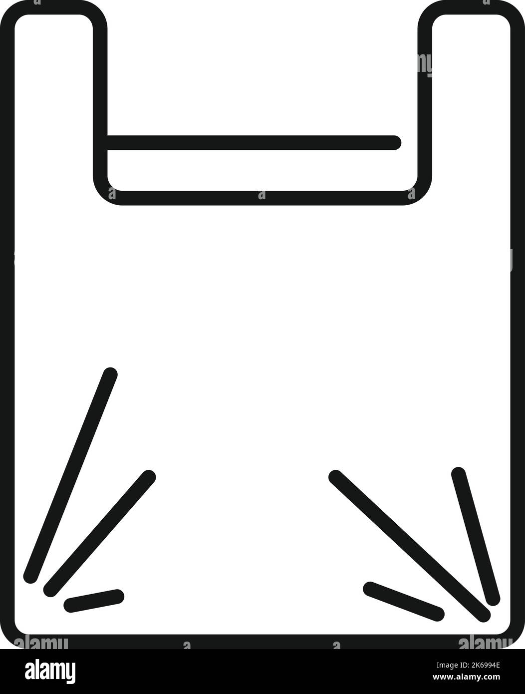 Reuse pack icon outline vector. Waste trash. Recycle plastic Stock ...