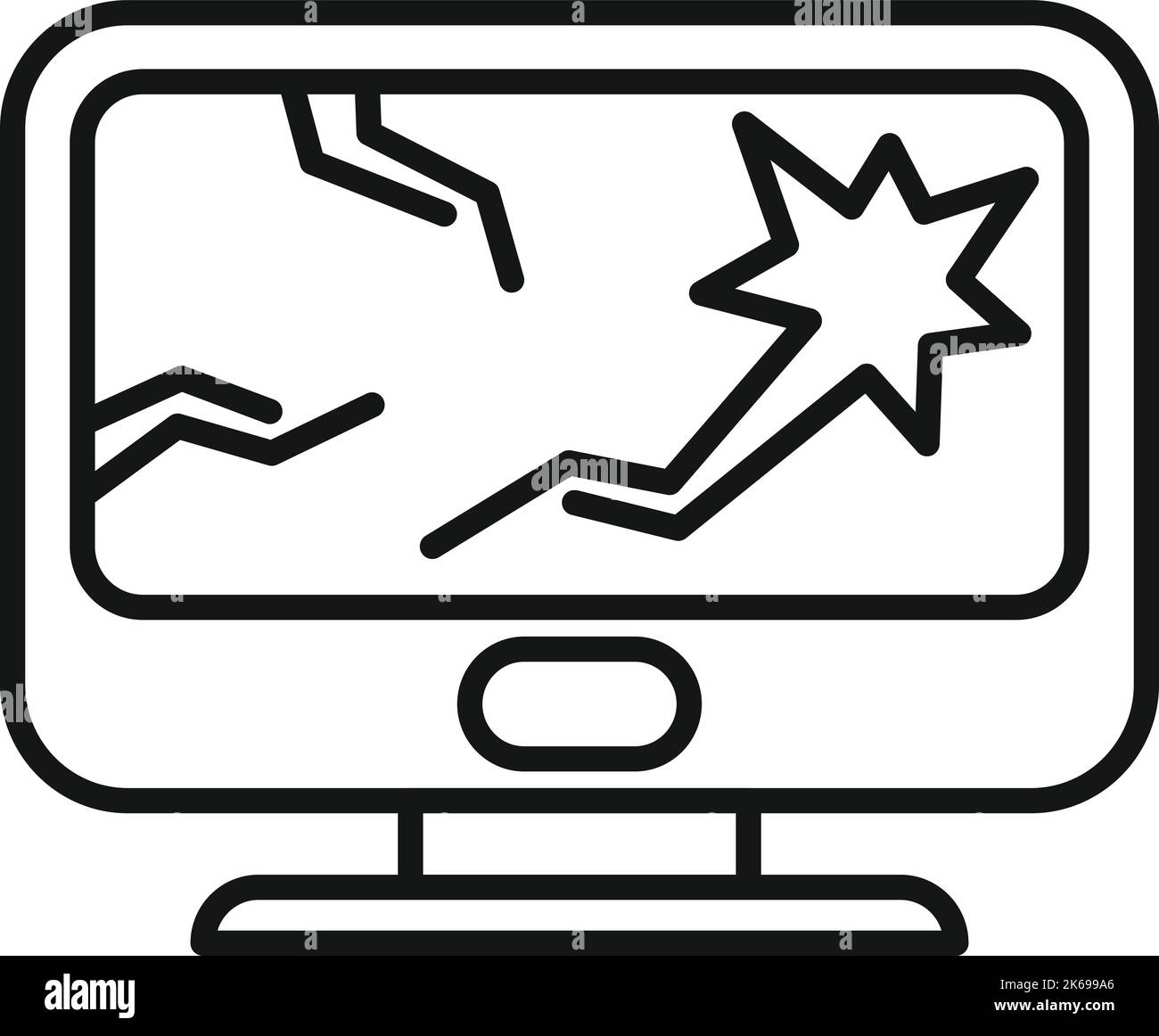 Computer trash icon outline vector. Waste rubbish. Reduce reuse Stock ...