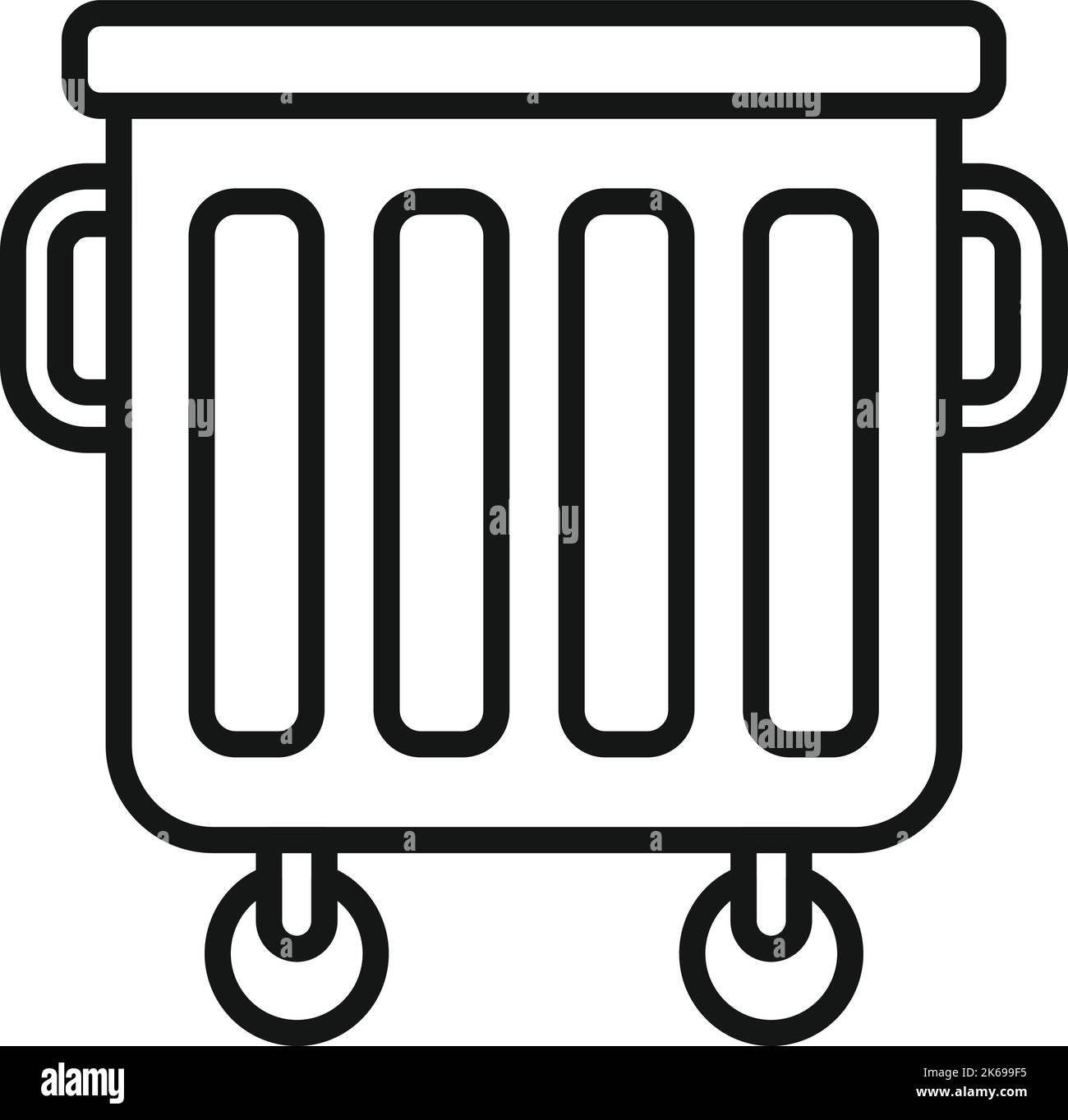 Trash bin icon outline vector. Waste food. Dry plastic Stock Vector Image & Art - Alamy