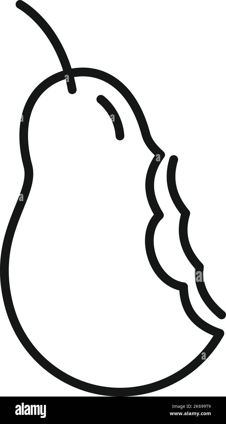 Pear waste icon outline vector. Trash food. Vegetable rubbish Stock ...
