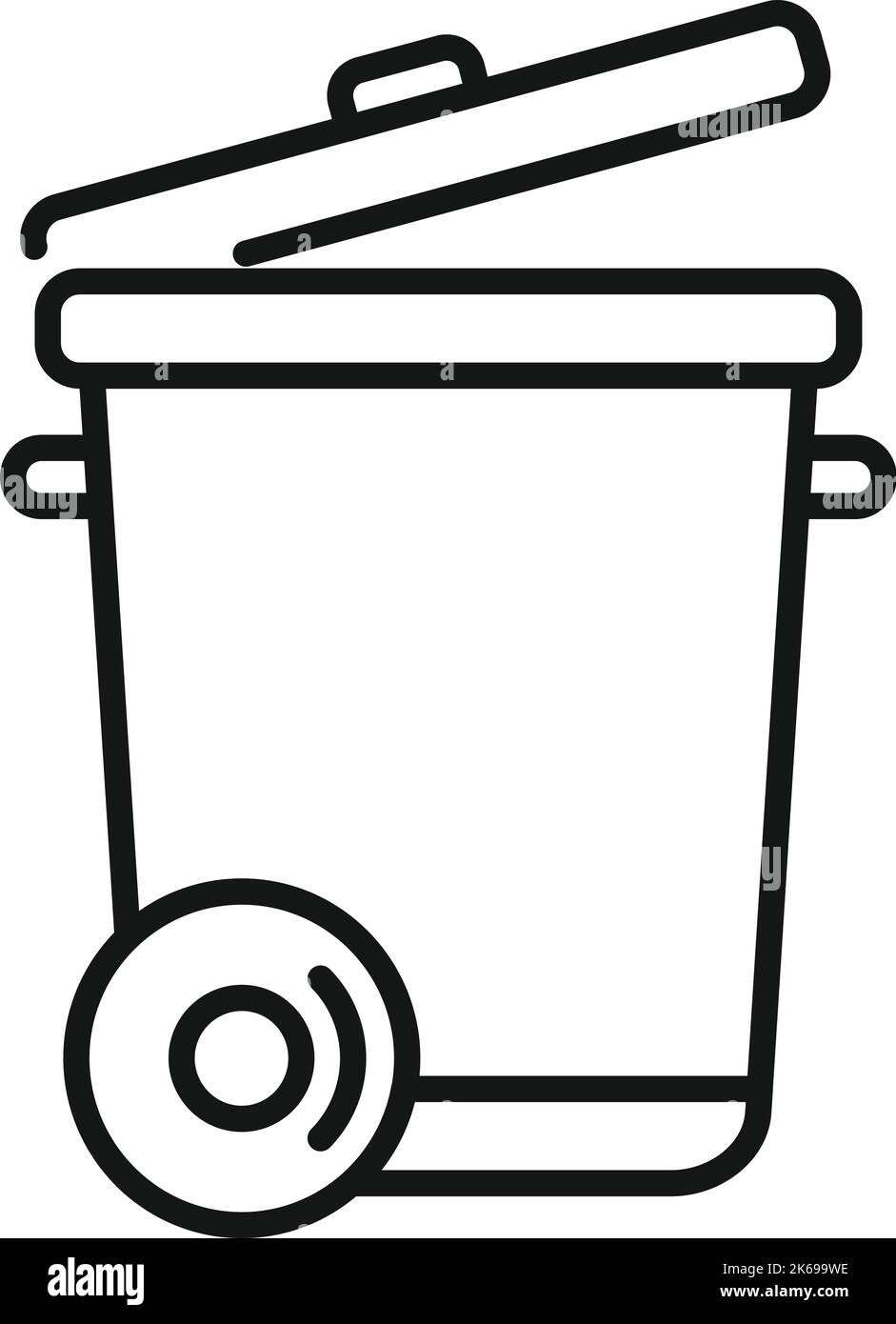 Waste bin icon outline vector. Trash food. Dry plastic Stock Vector Image & Art - Alamy