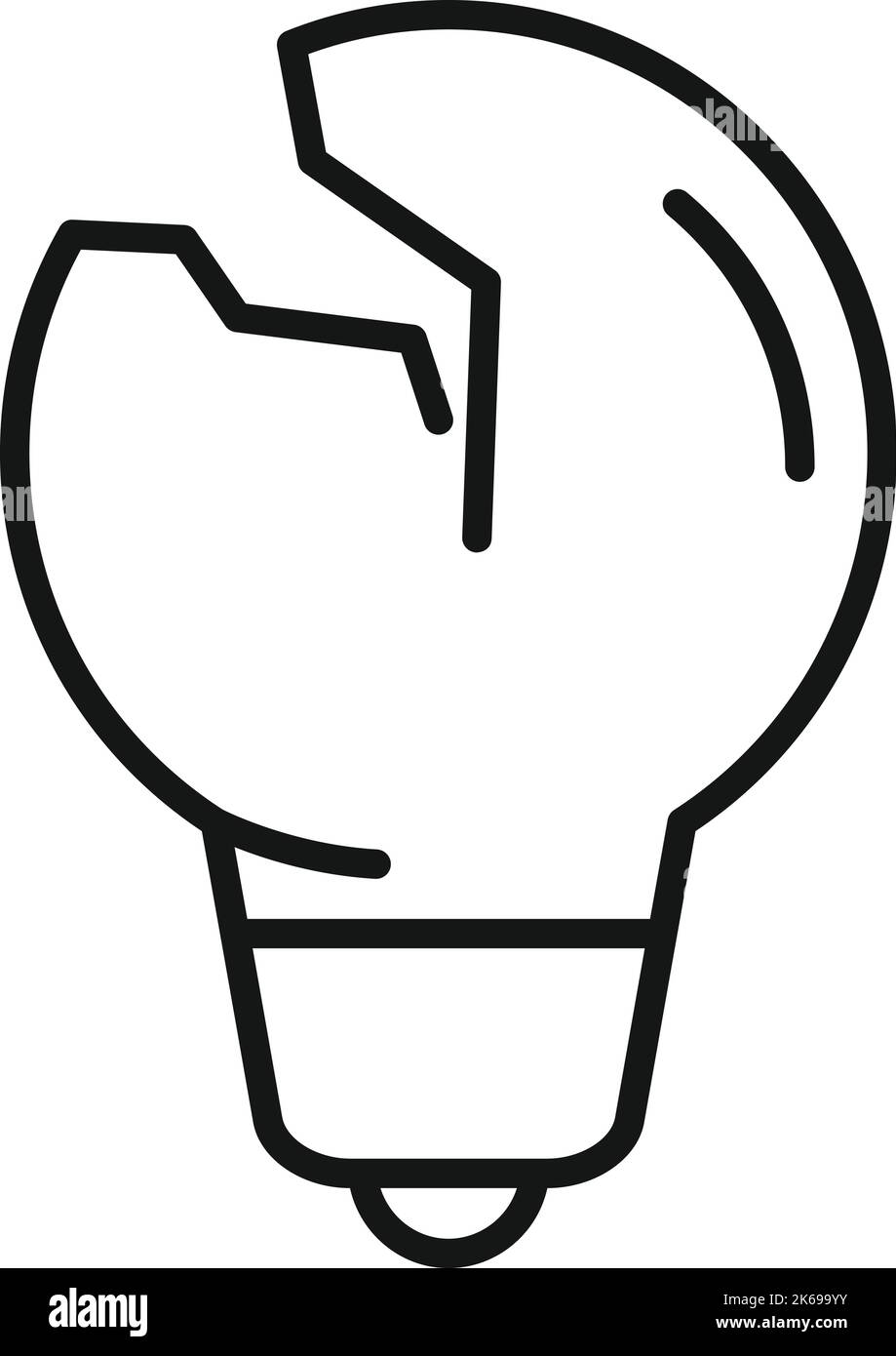 Bulb waste icon outline vector. Trash garbage. Metal reuse Stock Vector ...