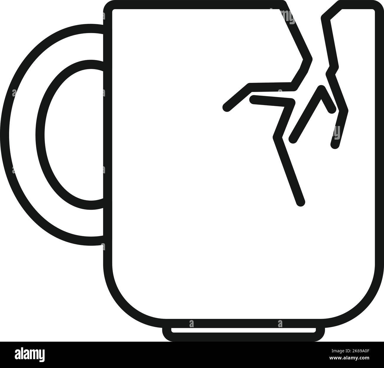 Trash mug icon outline vector. Waste organic. Dry plastic Stock Vector ...