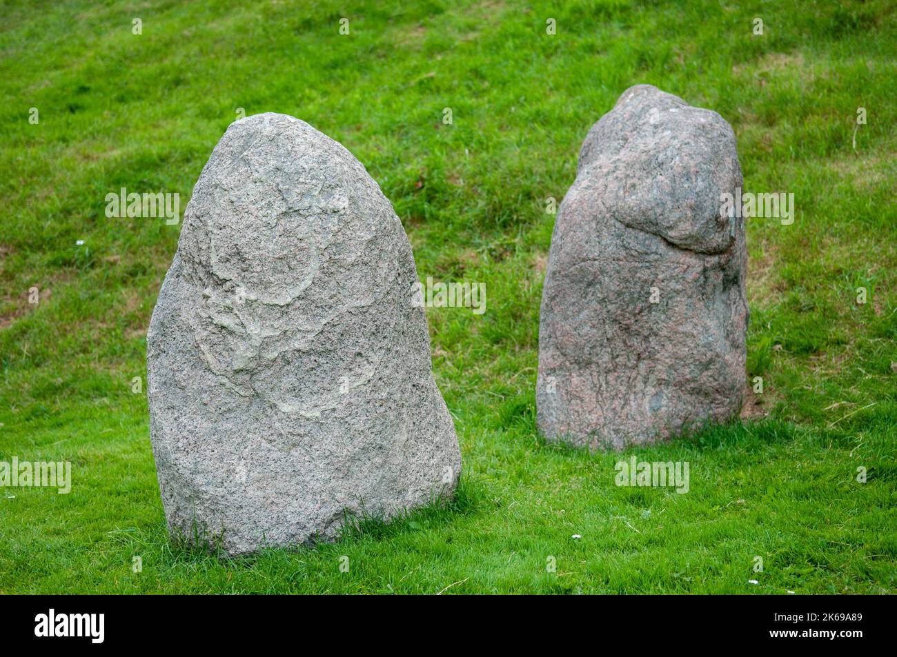 Ancient Jelling runestones Stock Photo - Alamy