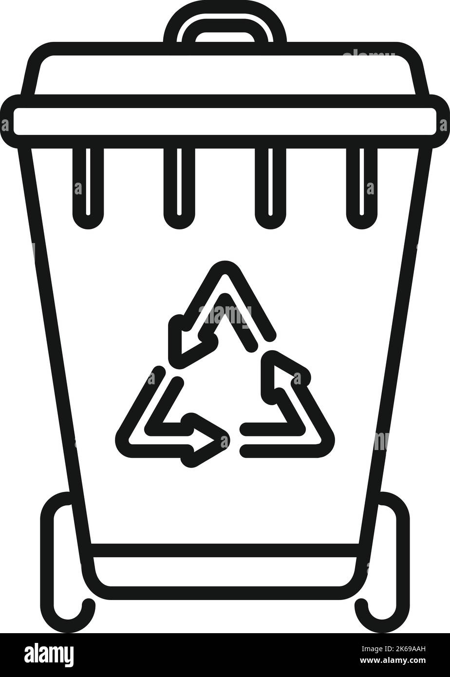 Recycle garbage bag icon outline vector. Trash food. Reduce plastic ...