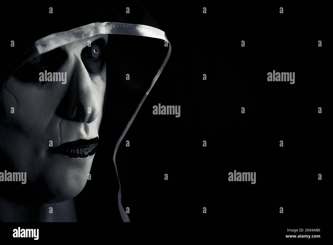 Portrait zombie nun mask halloween. No people Stock Photo - Alamy