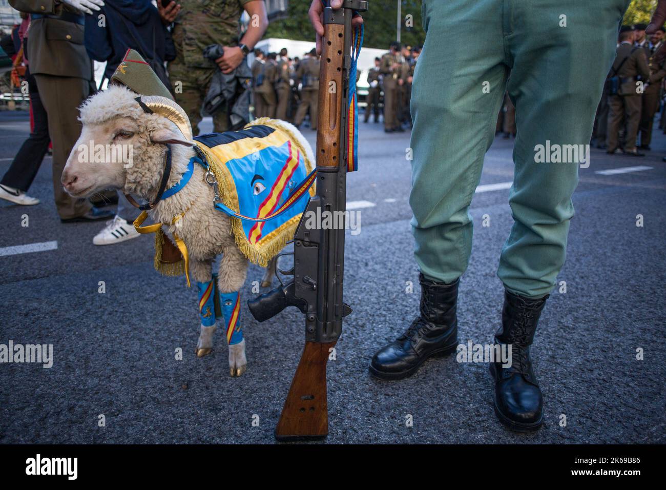 Madrid, Spain. 12th Oct, 2022. Titan is the name of the goat which is ...