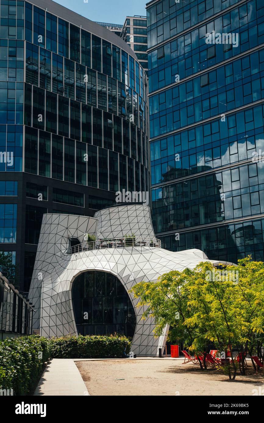 landmark architecture downtown city futuristic Stock Photo - Alamy