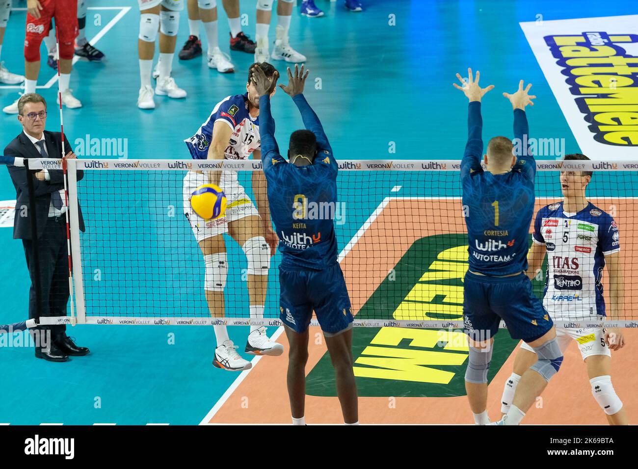 Verona, Italy. 8th October 2022. Italian Superlega Volleyball ...