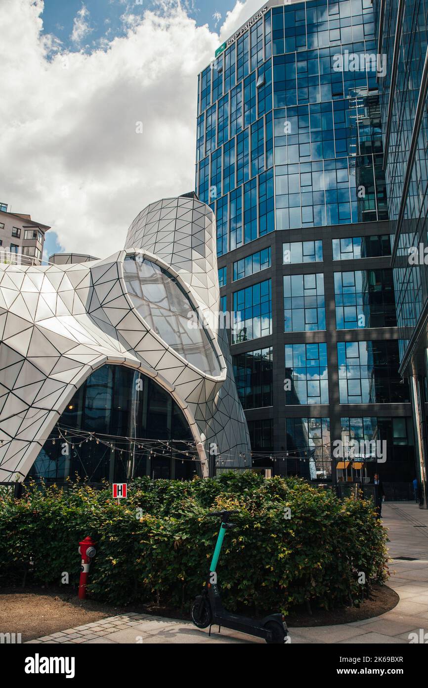 landmark architecture downtown city futuristic Stock Photo - Alamy