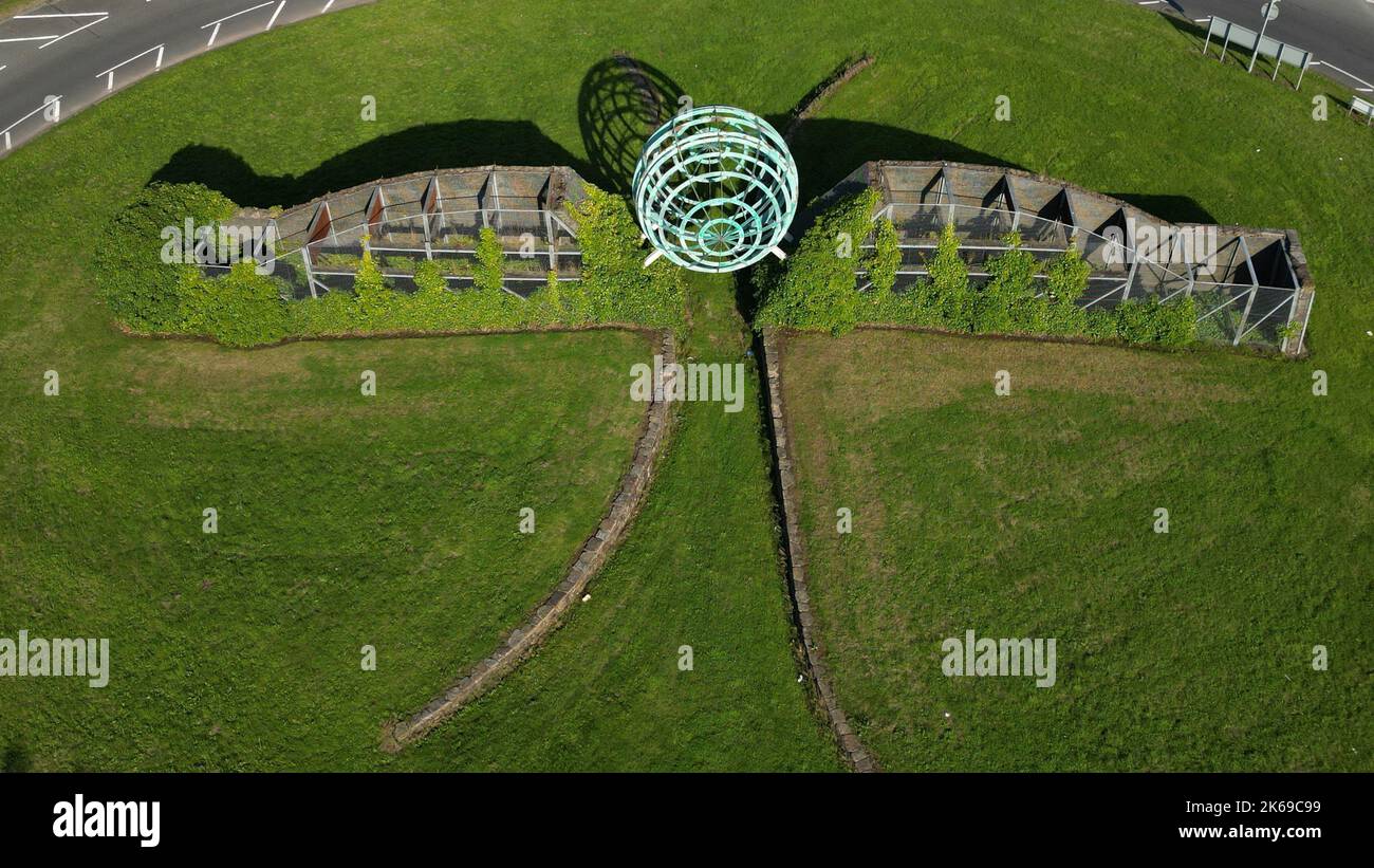 an aerial view of Whitebirk Gateway entrance to Blackburn Town Centre ...