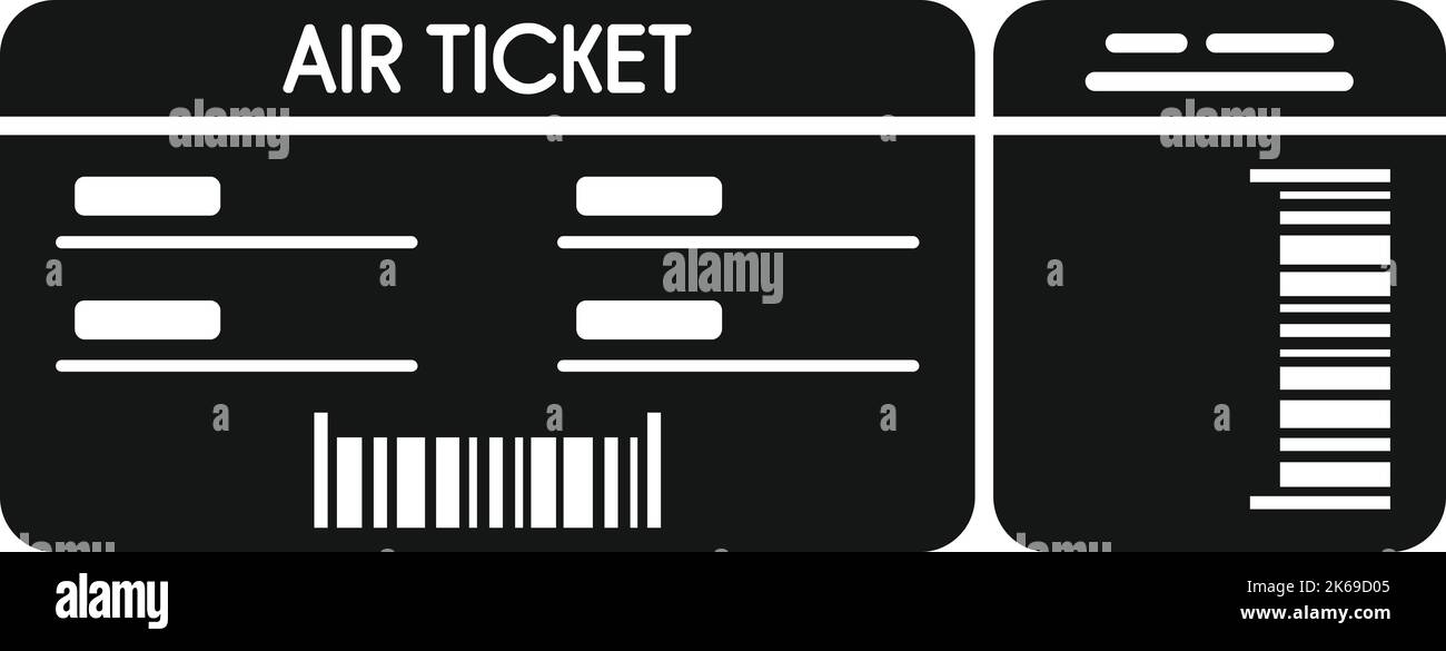 Template airline ticket icon simple vector. Fly trip. Airport travel ...
