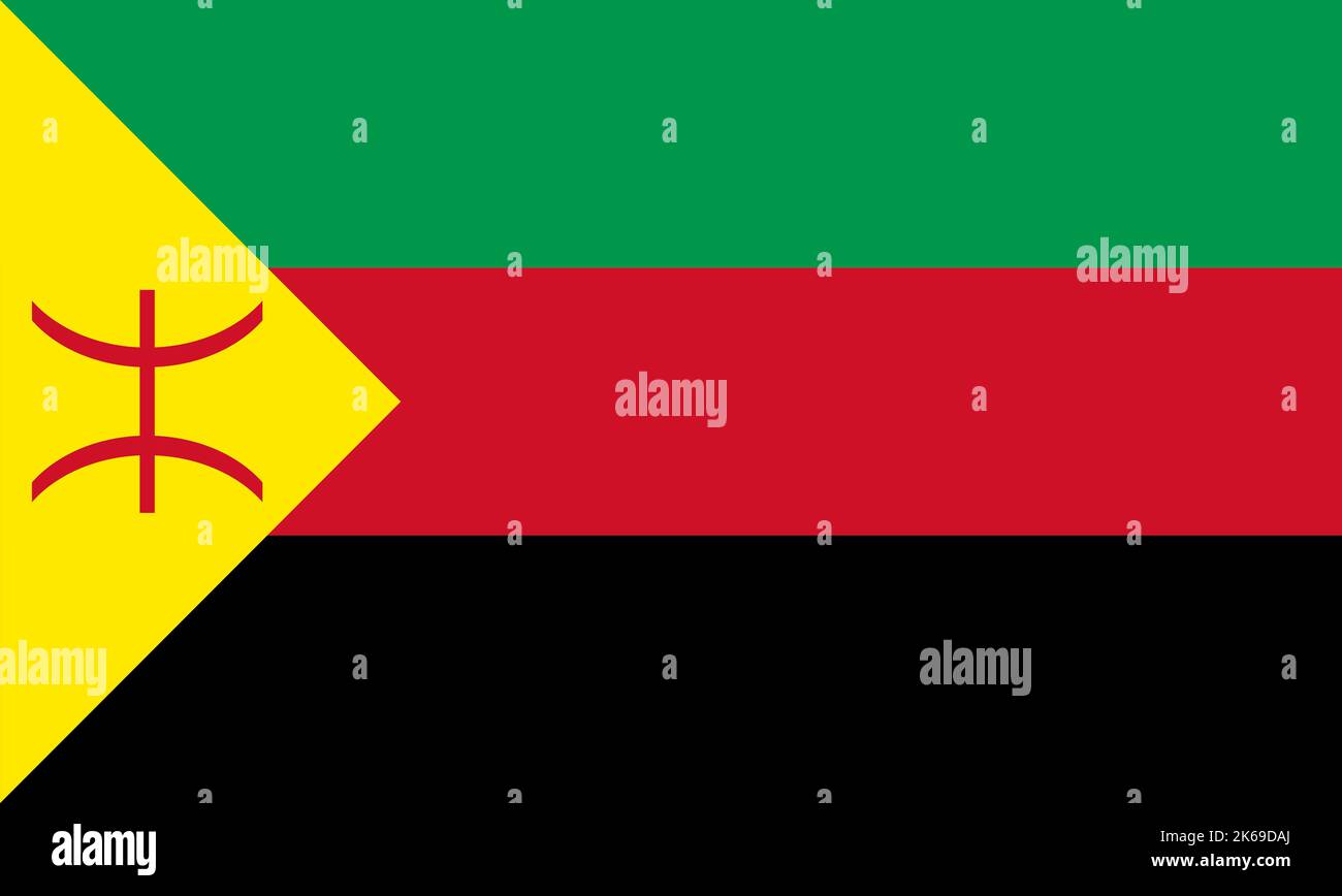 flag of Berbers Tuareg people. flag representing ethnic group or ...