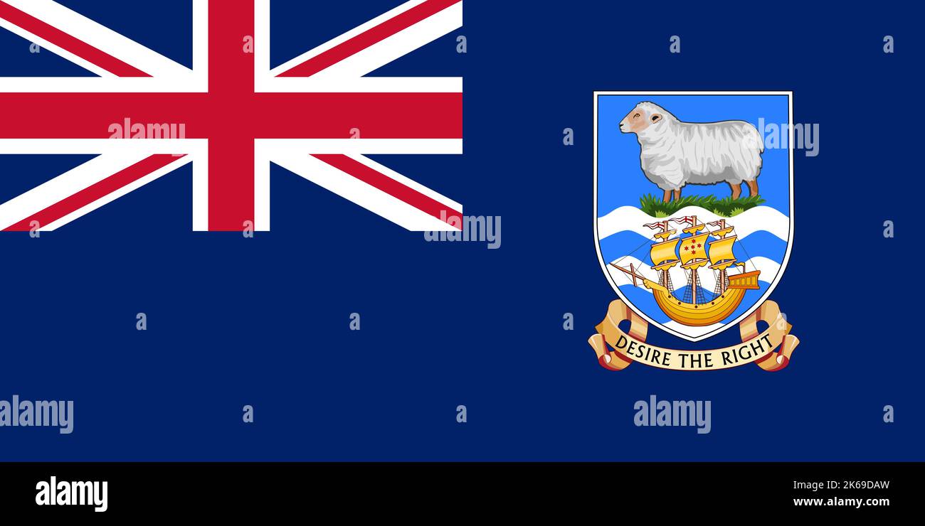 flag of British Irish ancestry Falkland Islanders. flag representing ...