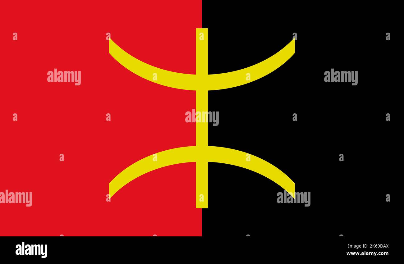 flag of Berbers Siwi people. flag representing ethnic group or culture ...