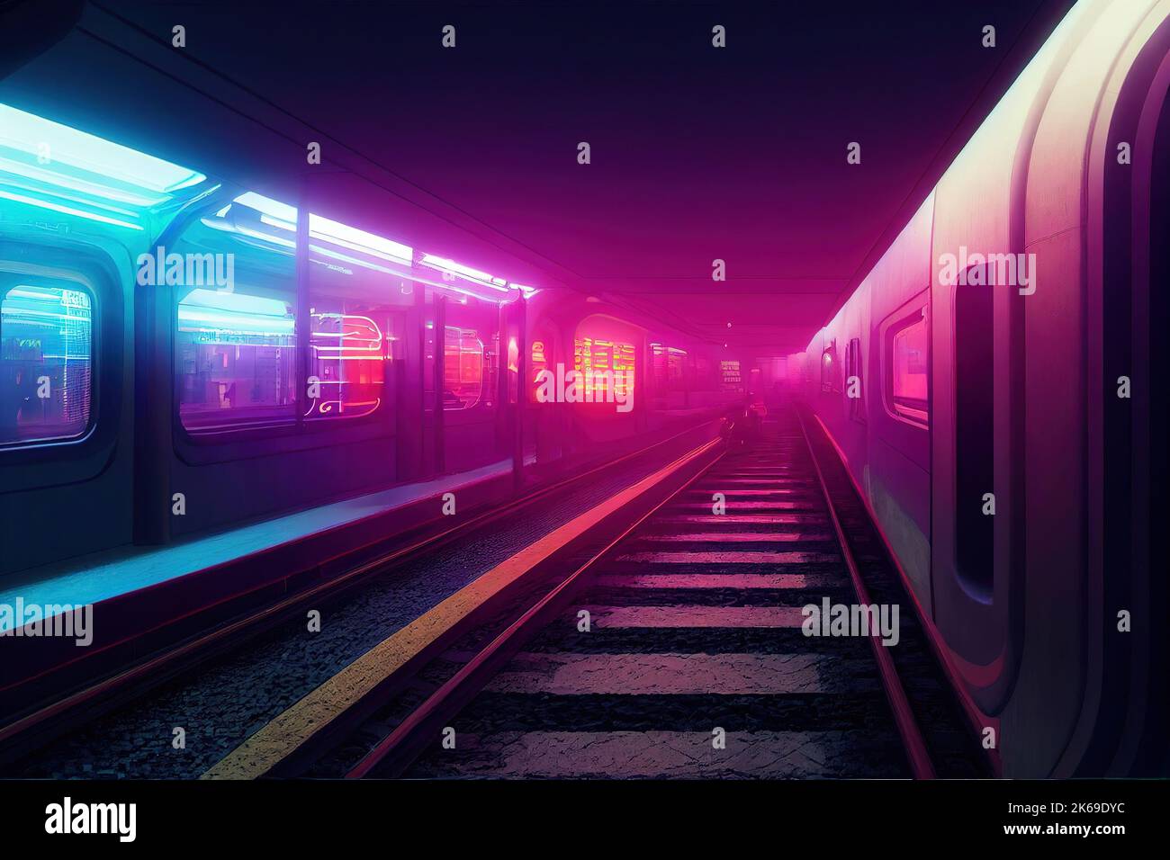 Digital poster train platform hi-res stock photography and images - Alamy
