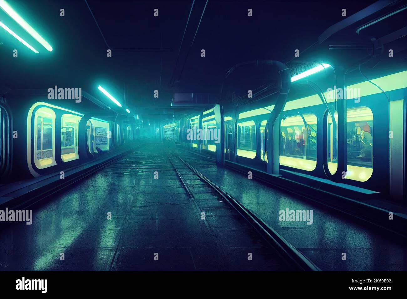 Digital poster train platform hi-res stock photography and images - Alamy