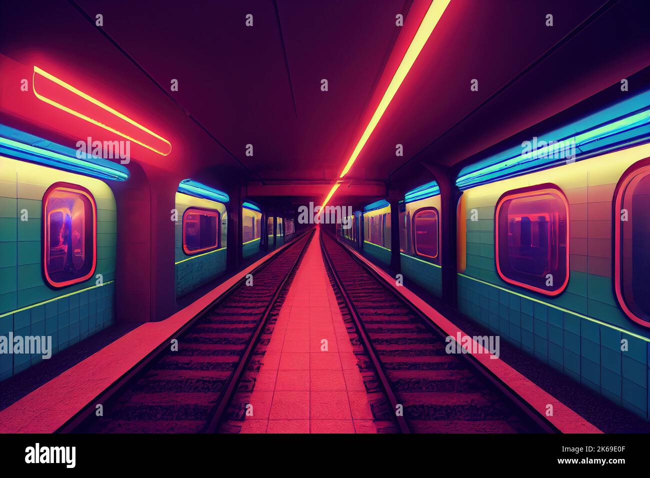 Digital poster train platform hi-res stock photography and images - Alamy