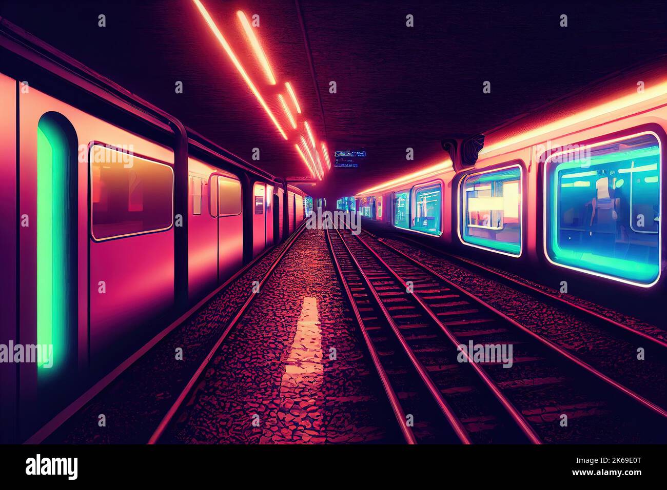 Digital poster train platform hi-res stock photography and images - Alamy