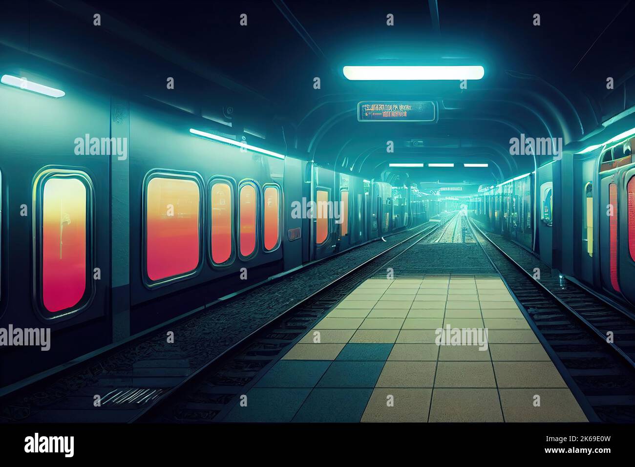 Digital poster train platform hi-res stock photography and images - Alamy