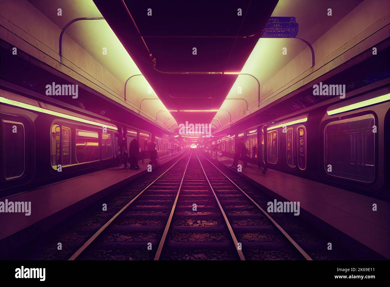 Digital poster train platform hi-res stock photography and images - Alamy