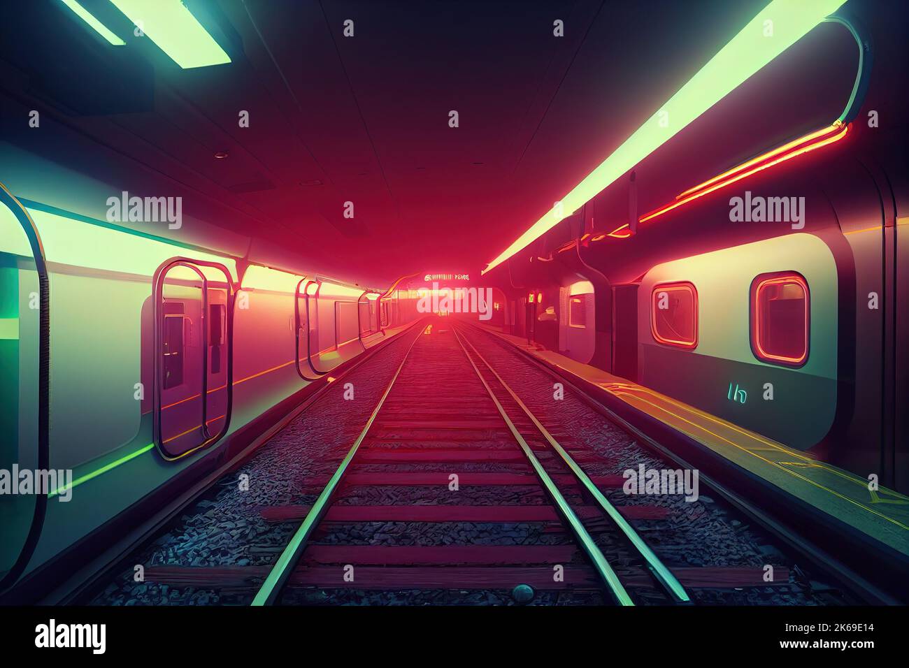 Digital poster train platform hi-res stock photography and images - Alamy