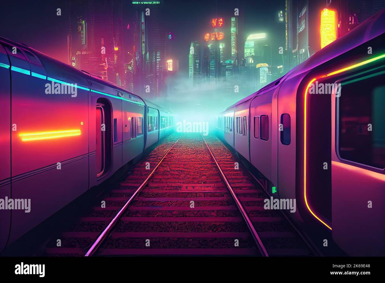 Digital poster train platform hi-res stock photography and images - Alamy