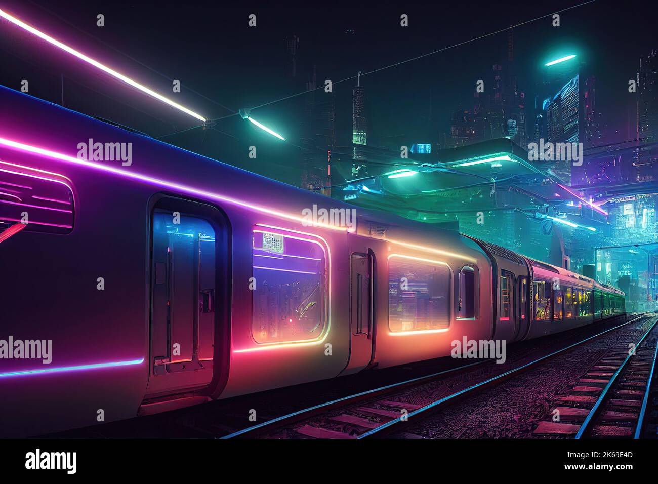 Digital poster train platform hi-res stock photography and images - Alamy