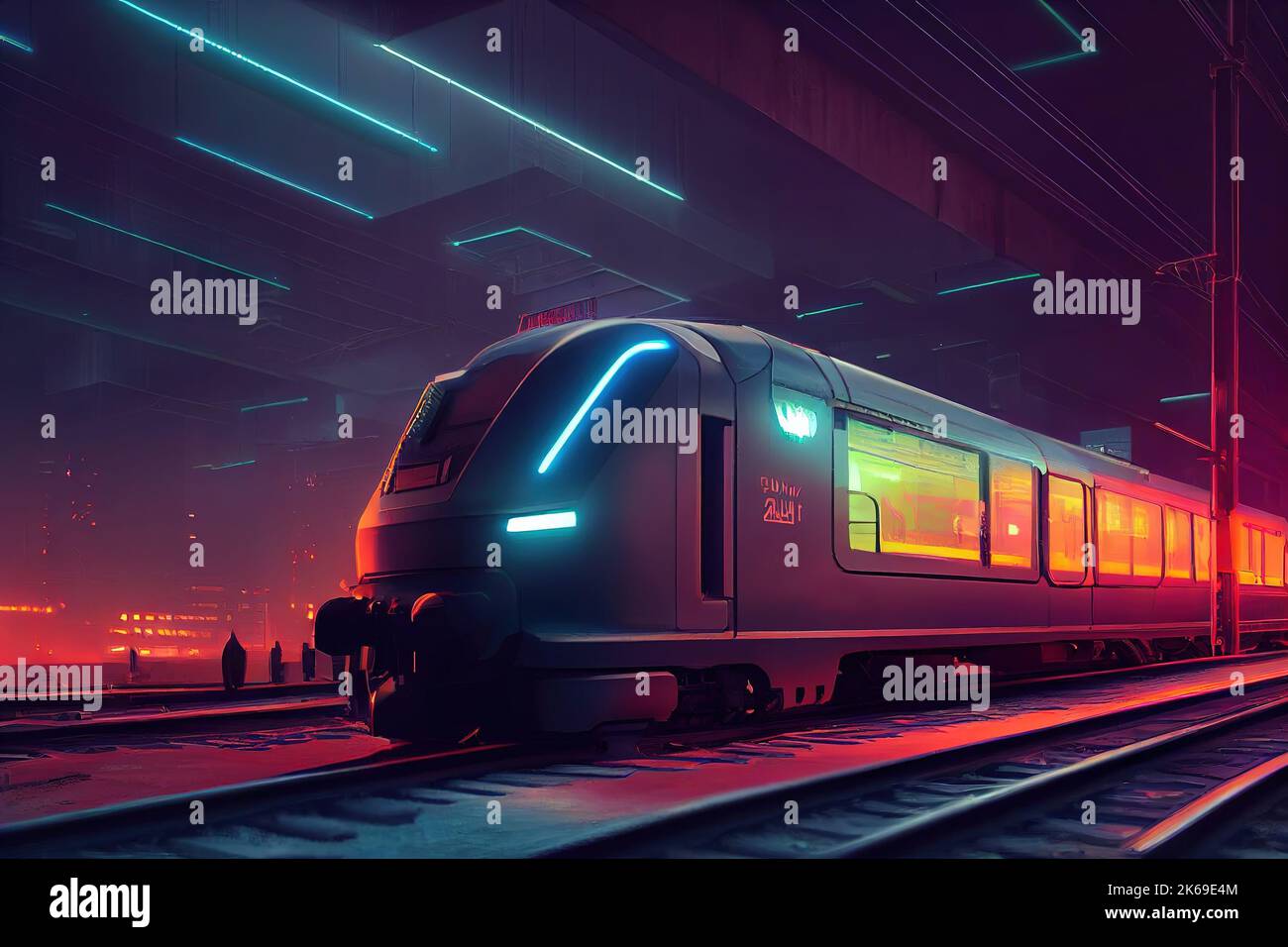 Digital poster train platform hi-res stock photography and images - Alamy