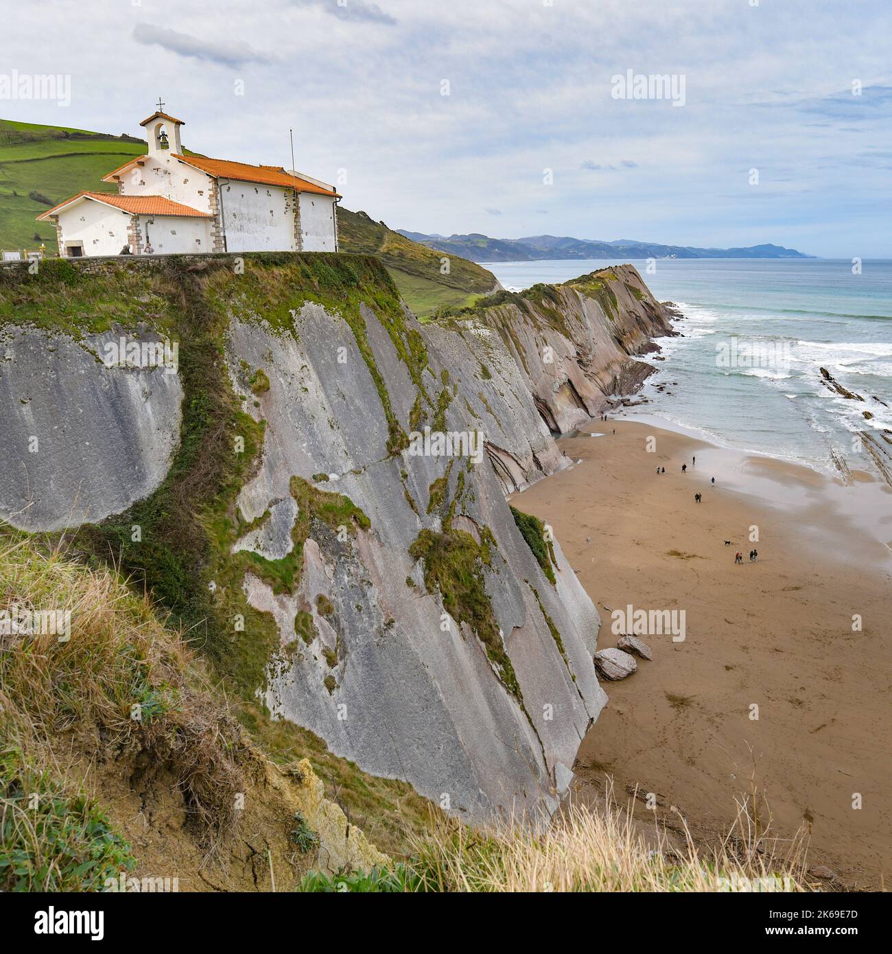 Flysch Rock formations on the Basque Coast. Zumaia, Gipuzkoa, Spain ...