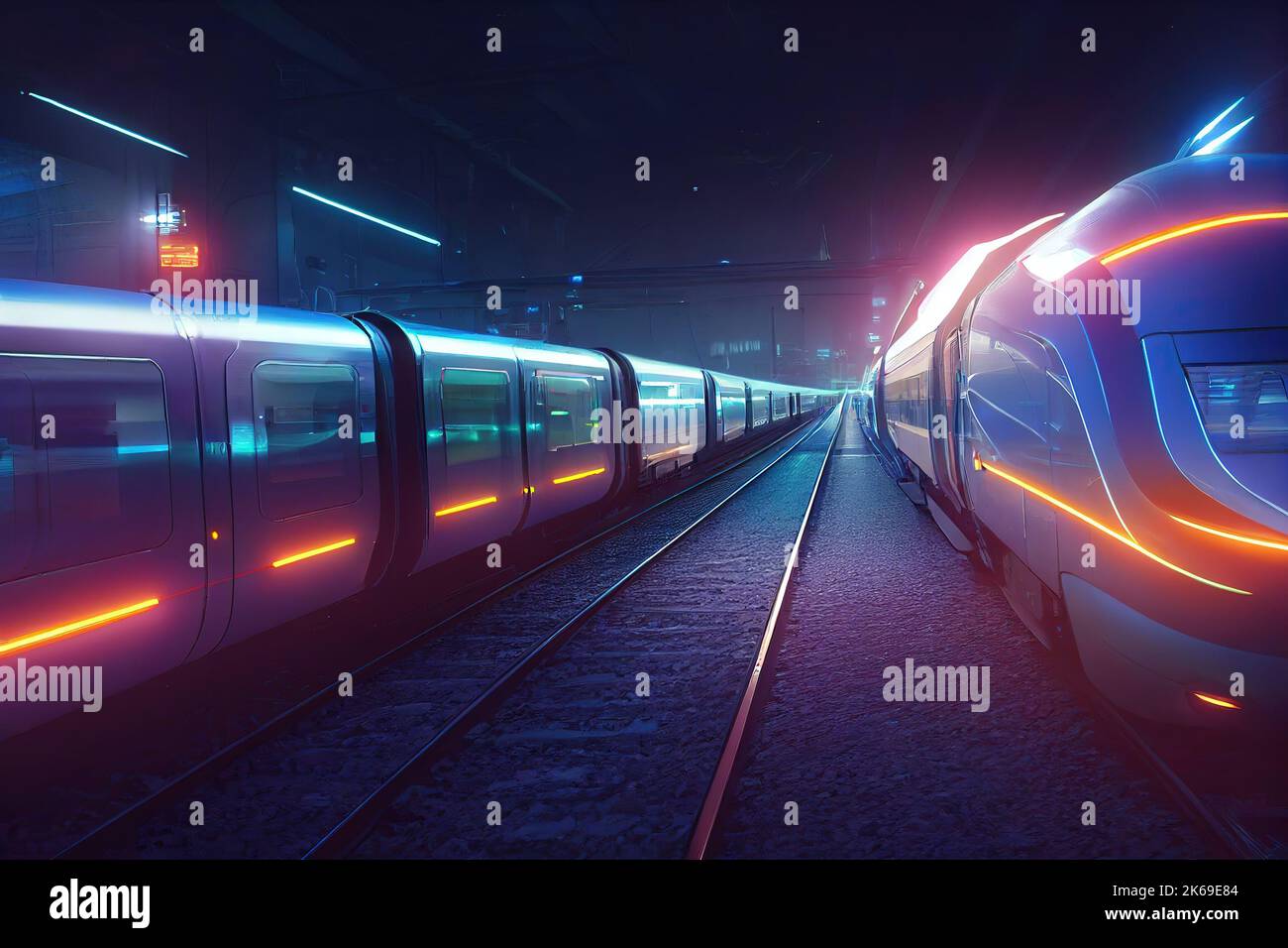 Digital poster train platform hi-res stock photography and images - Alamy