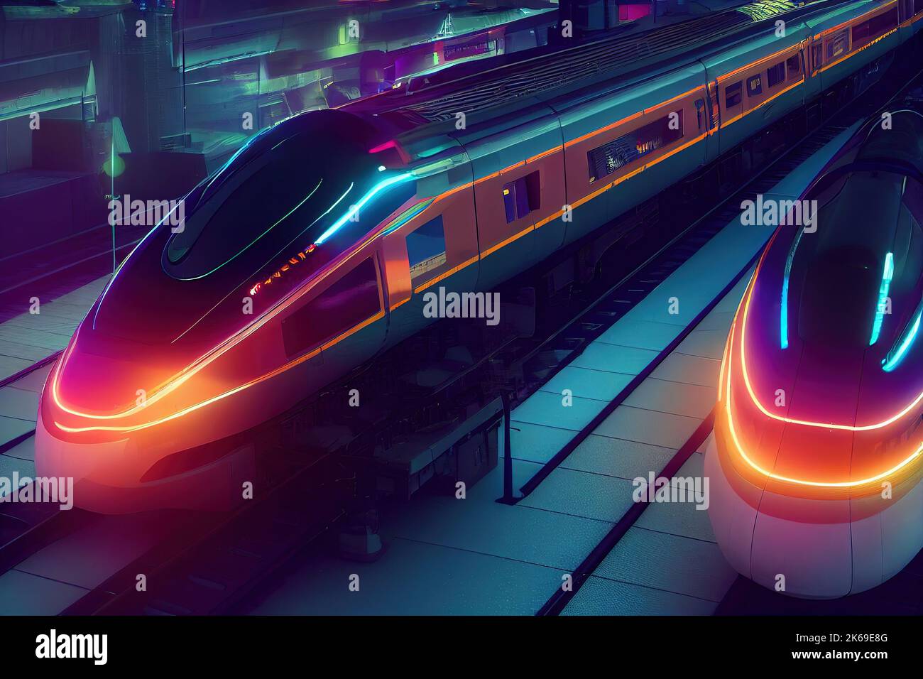 Digital poster train platform hi-res stock photography and images - Alamy