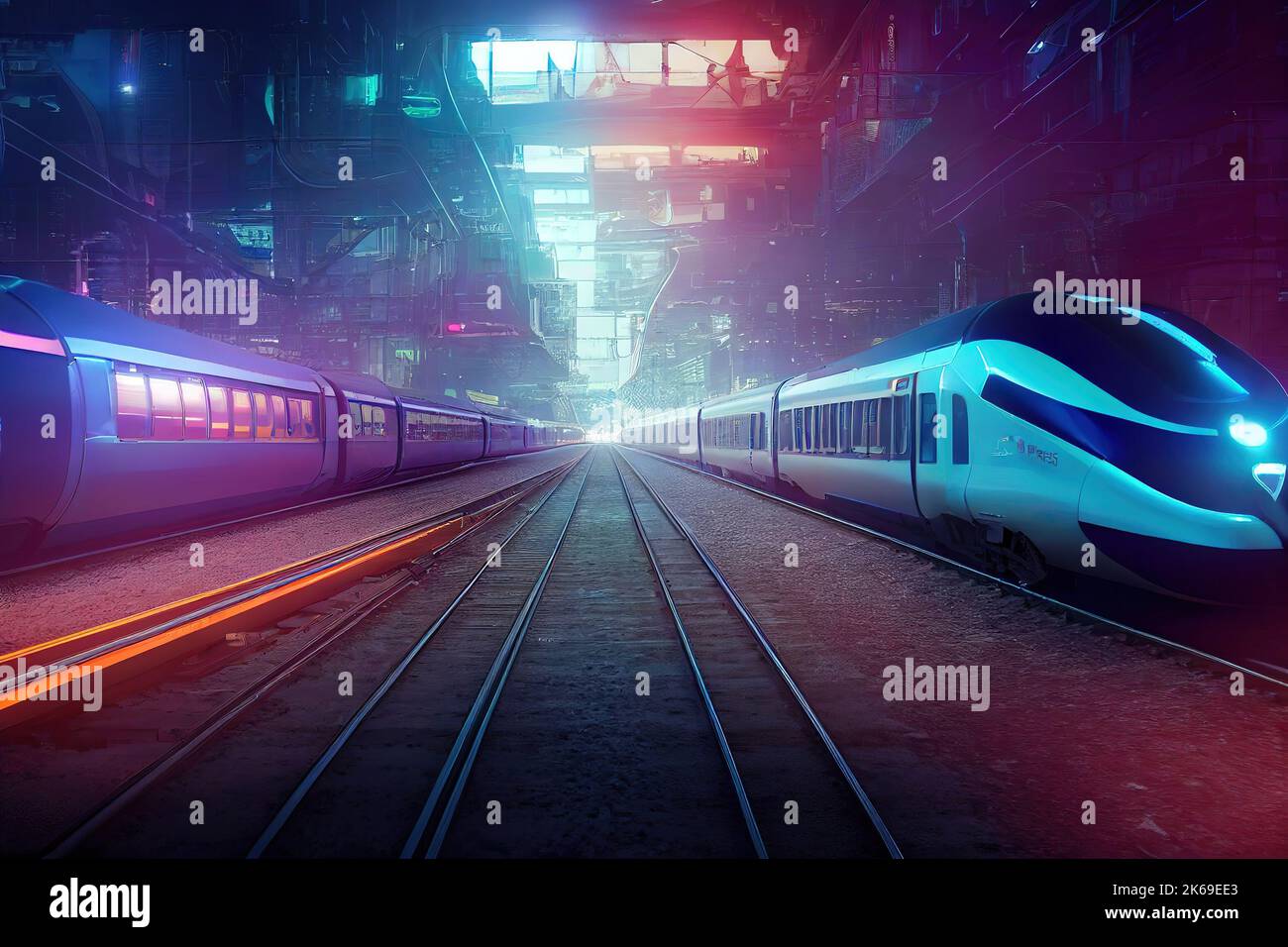 Digital poster train platform hi-res stock photography and images - Alamy